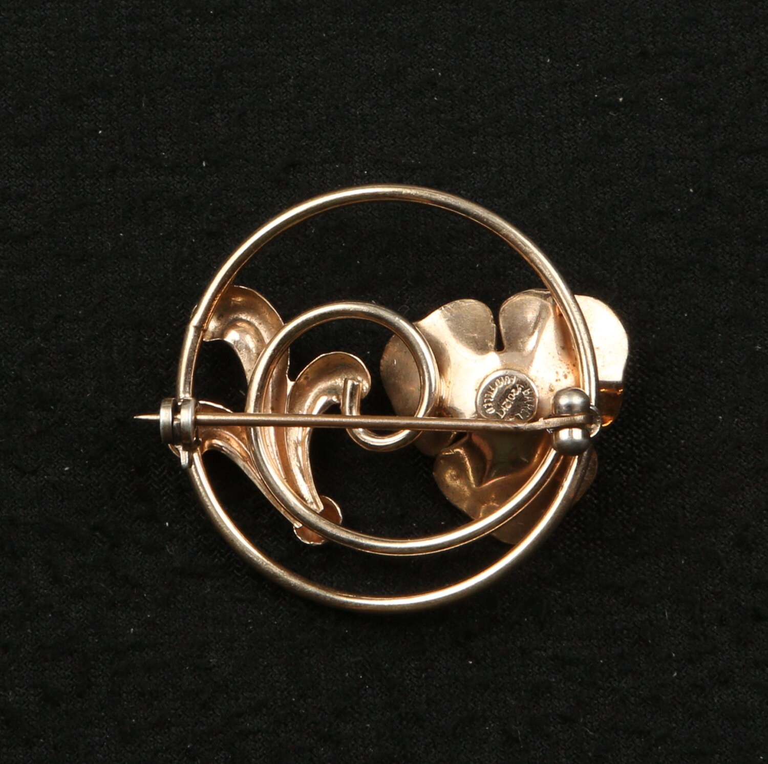 1940's Art Deco Circle Pin Barclay 1/20 12K Gold Filled - Etsy