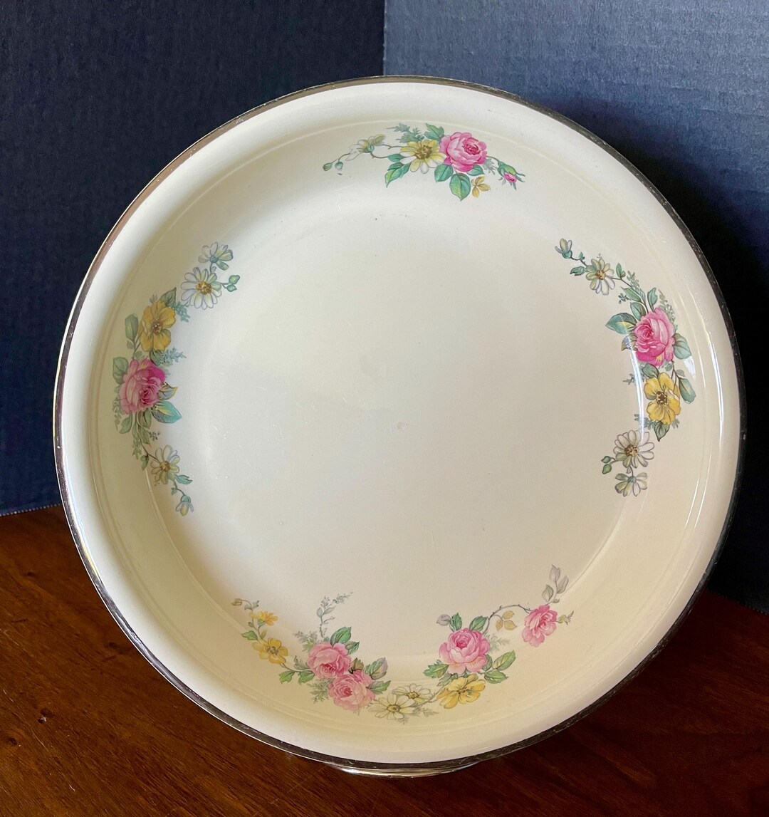 1940's Disc. Homer Laughlin, Oven Serve almond Pie Pan 10-3/4w X 1-3/4h ...