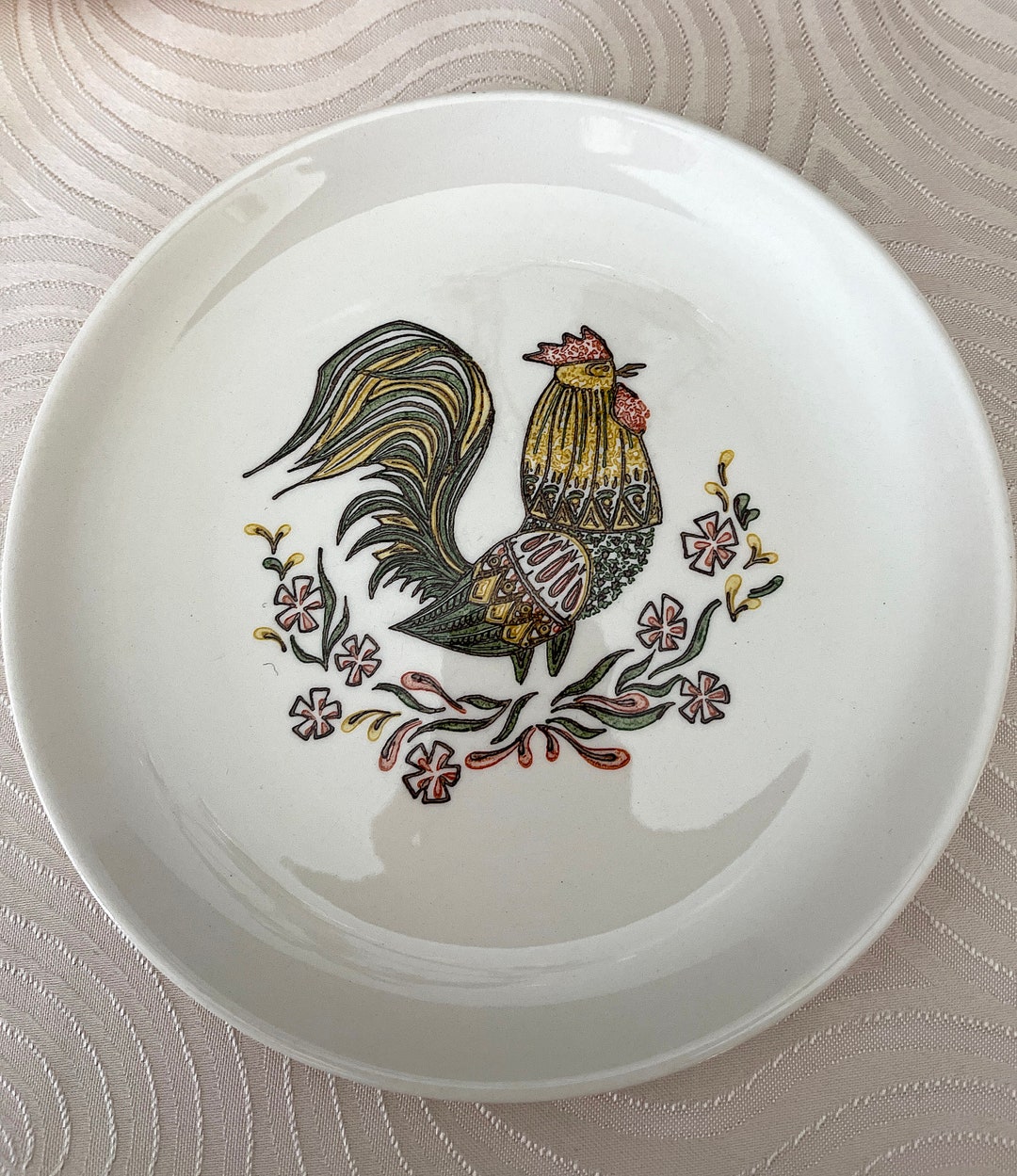 1950's 5 Taylor Smith Taylor Rooster Bnb Plates One - Etsy