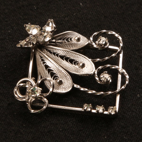 Filigree Brooch Pin - Etsy