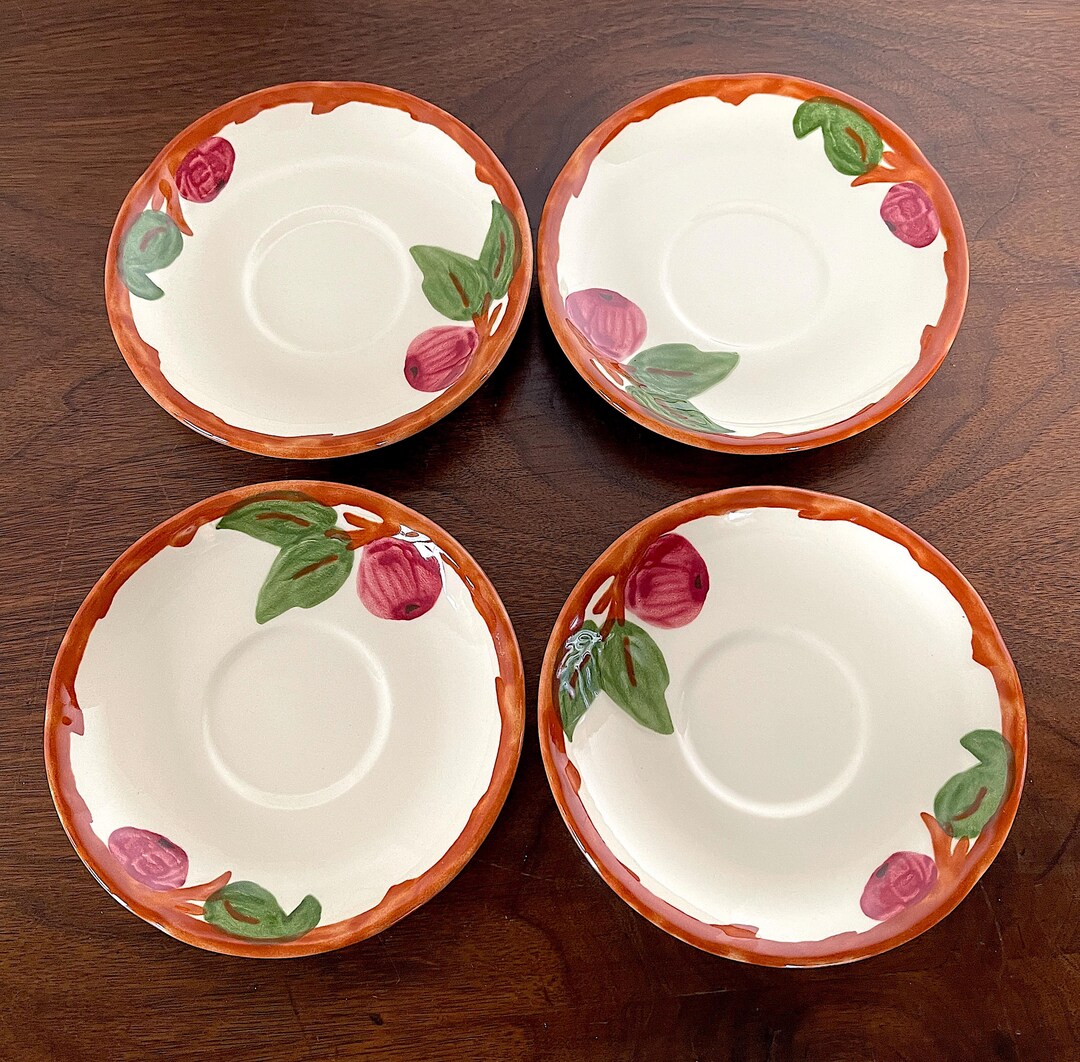 1995 Franciscan Johnson Bros. "apple" Stoneware Saucers (4) Sold Tog ...