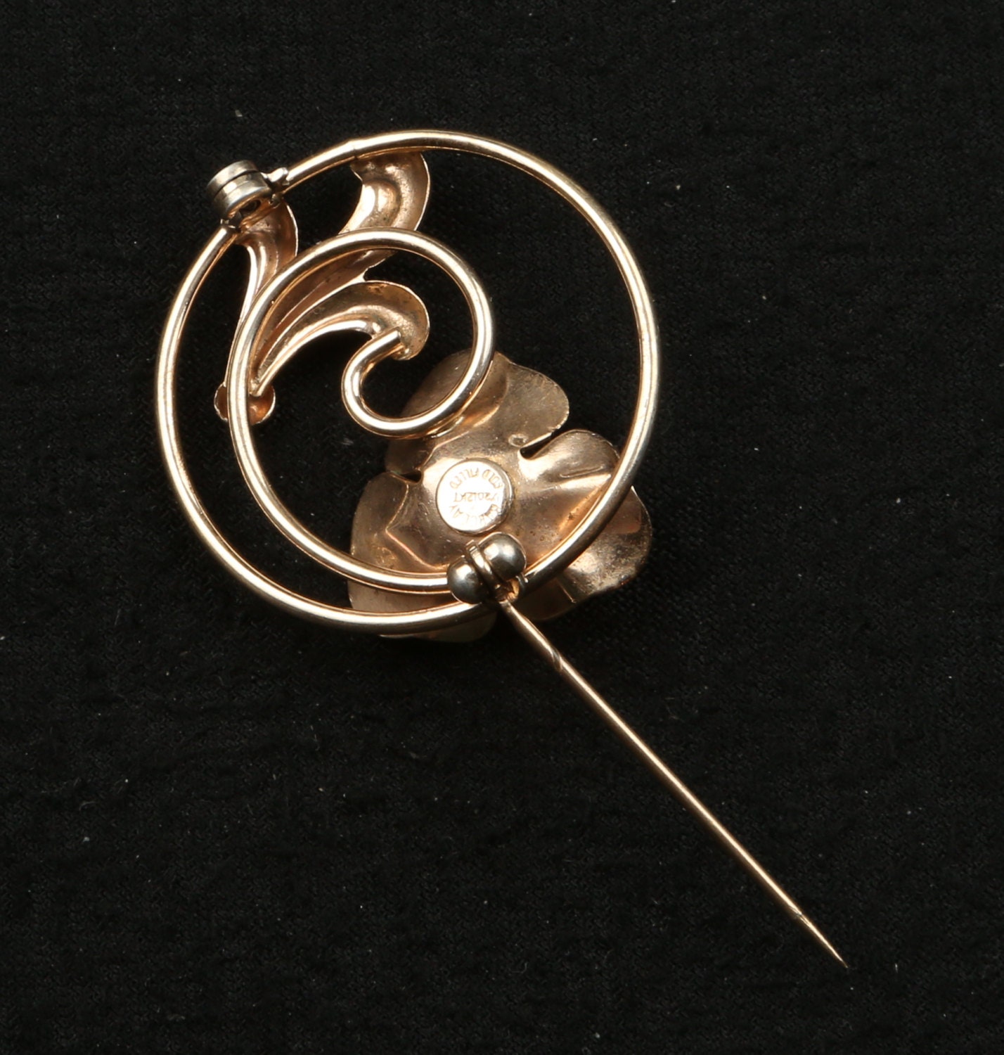 1940's Art Deco Circle Pin Barclay 1/20 12K Gold Filled - Etsy