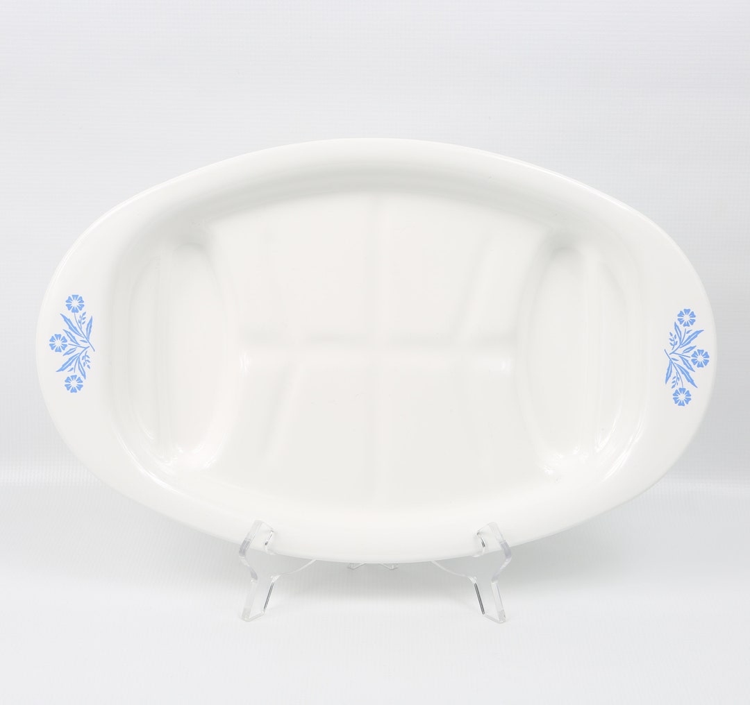 1960's-70's Corning Meat Tray. Huge Cornflower Meat Platter. Excellent ...