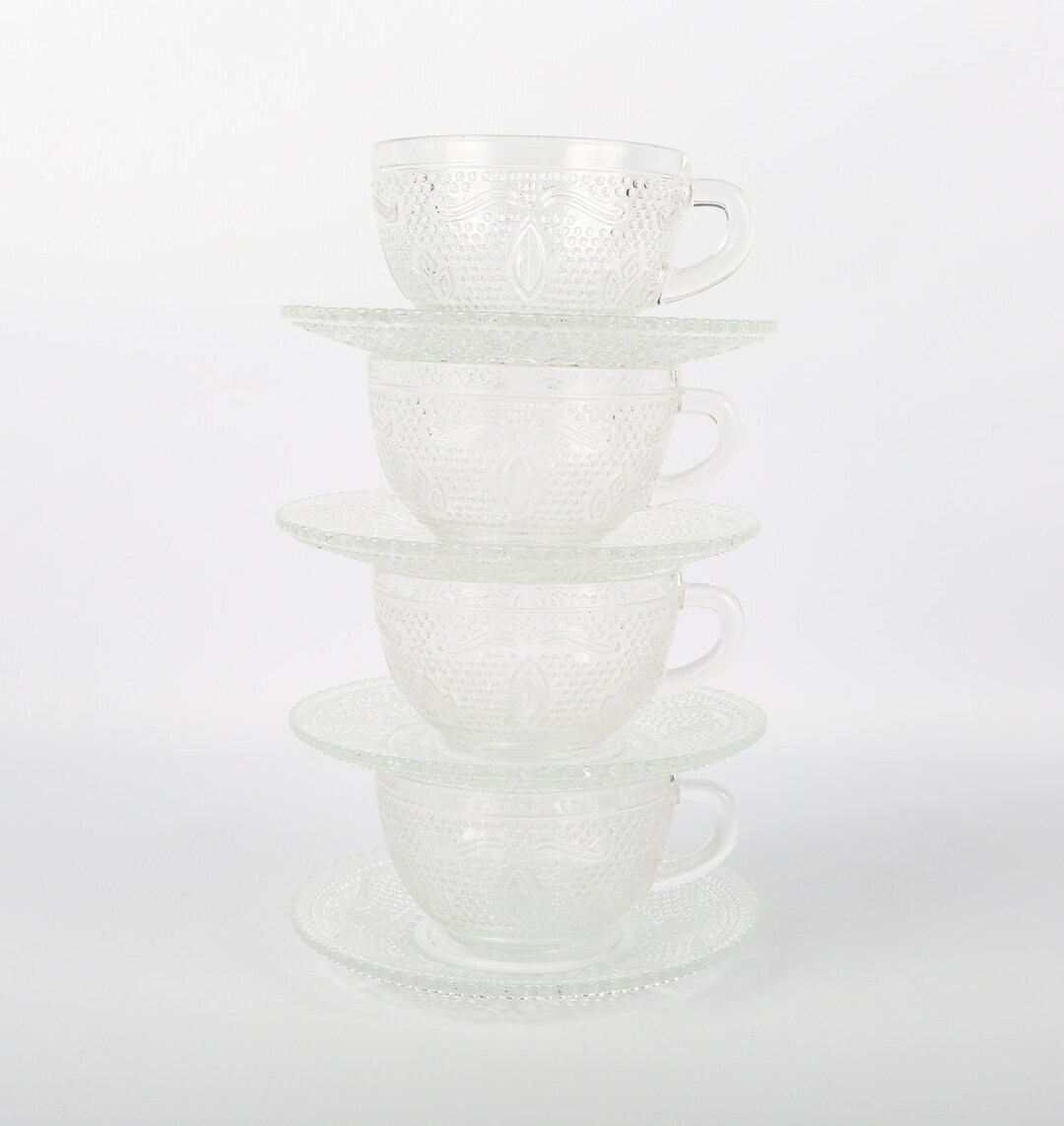 40's-50's Heritage Cup Sets Federal Glass Co, Sparkling "heritage ...