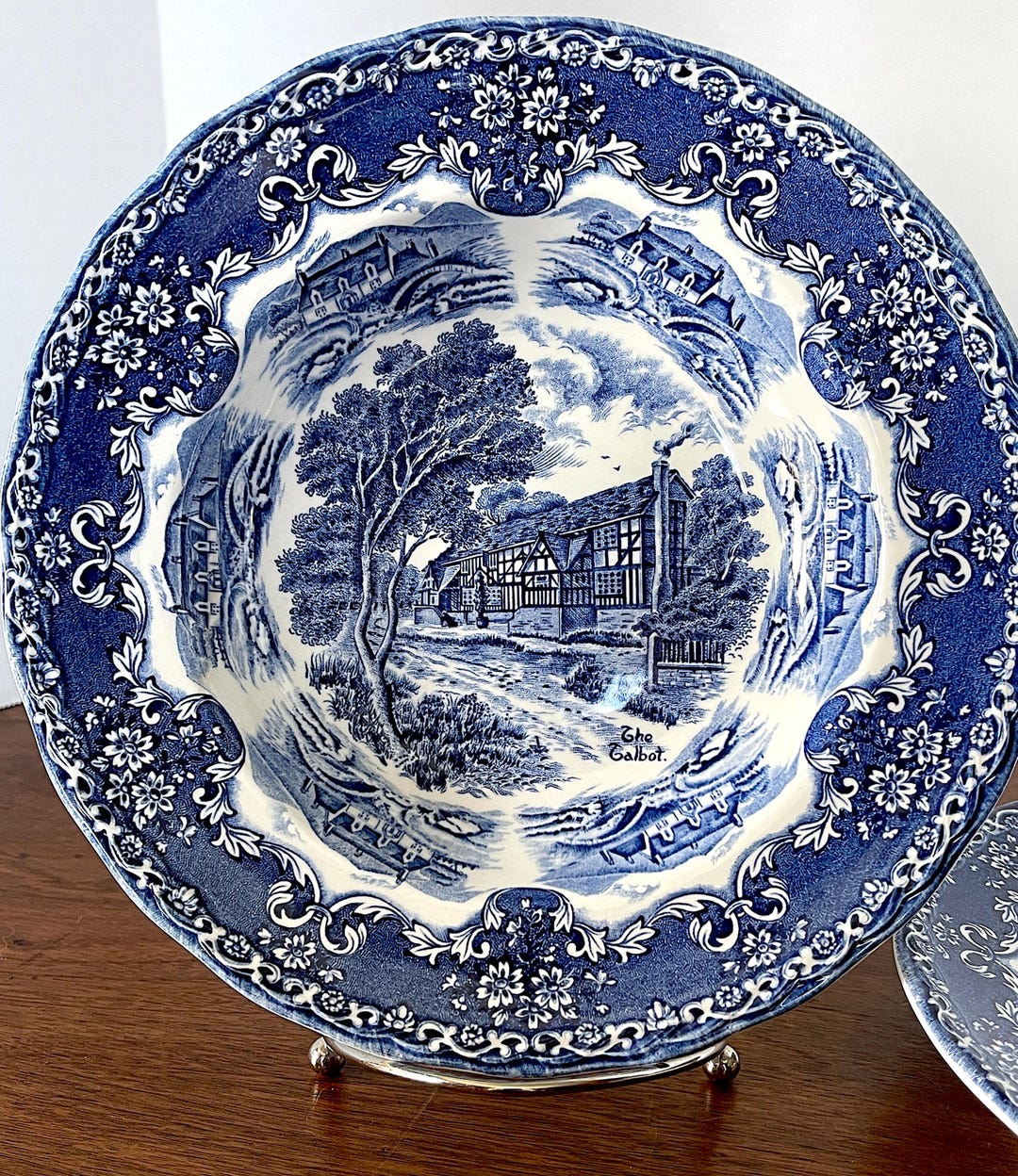VTG Disc. Grindley "english Country Inns" Ironstone Soup Bowls, 9 ...