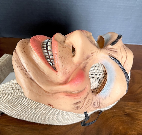 1983 Don Post Smiling Old Man Half Mask, Latex or Sil… - Gem