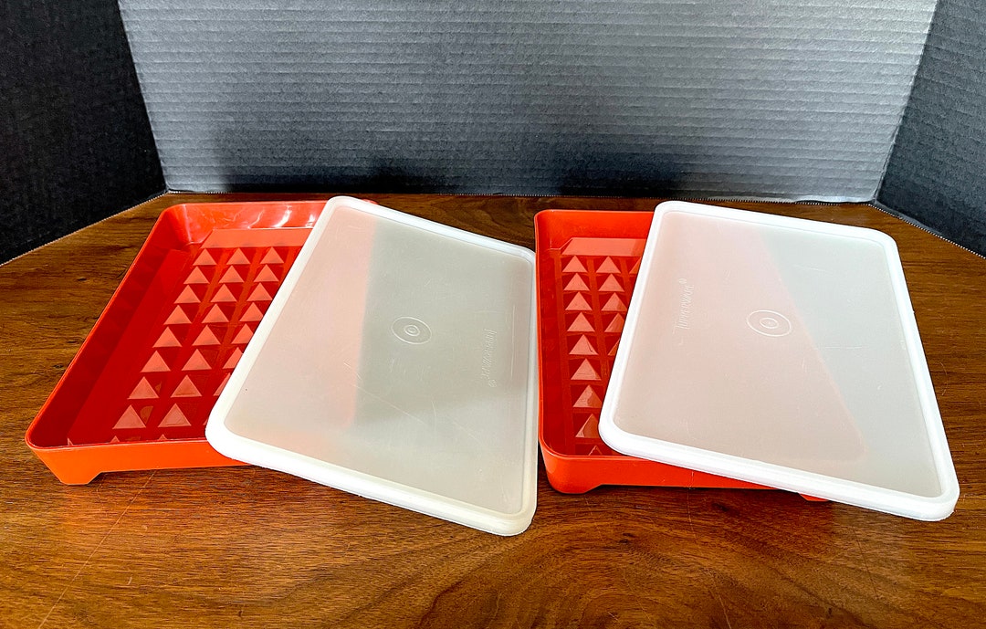 1970's-80's Tupperware Deli Hot Dog Keeper, Chili Pepper Red,semi Clear ...