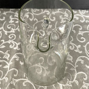 MCM Small Sleek Minimal Martini Pitcher, Hand Blown W Formed Ice Lip ...