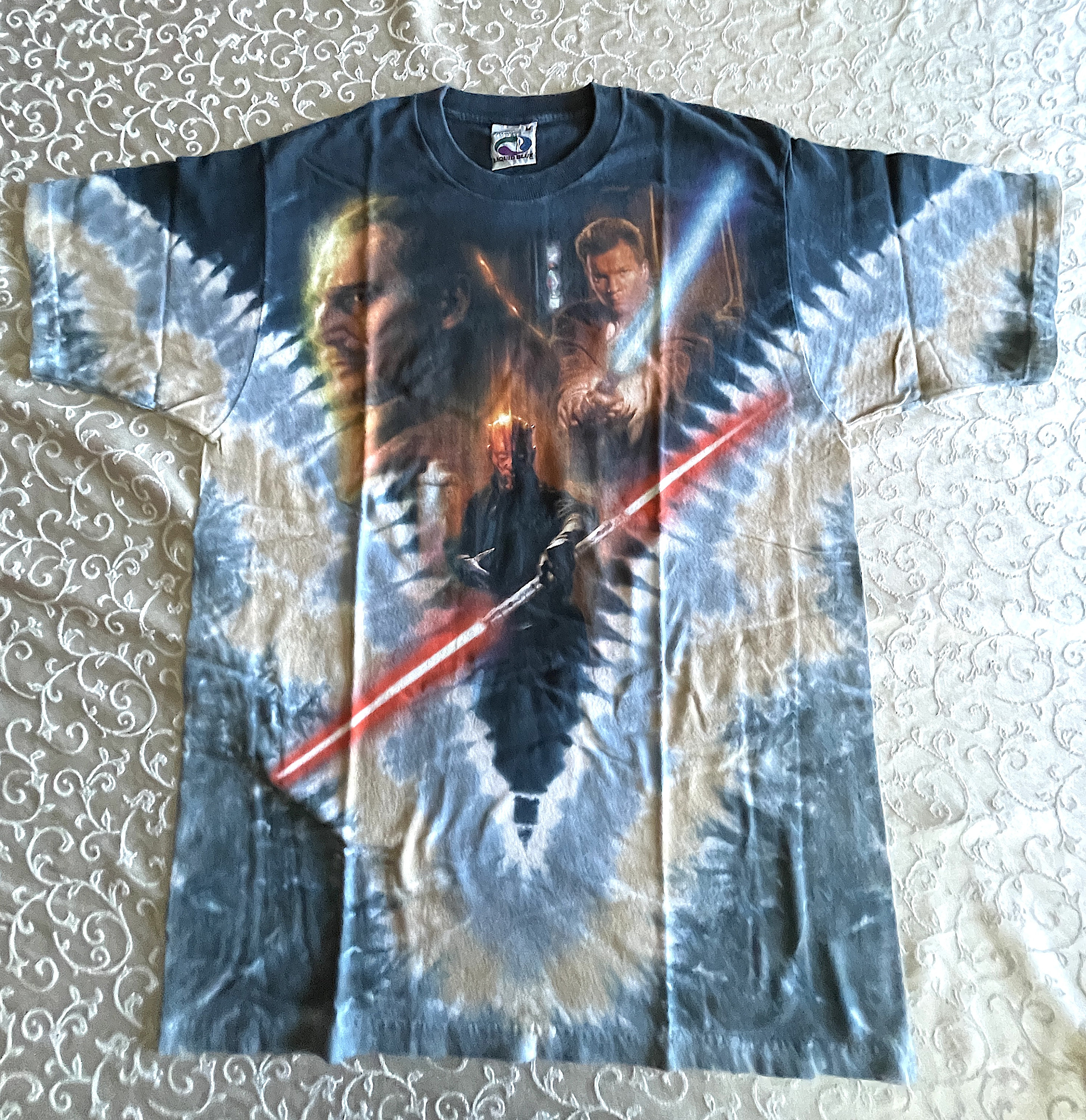 1990's Star Wars Movie, Tie Dye T Shirt, Ep 1 'the Phantom 1990's Star Wars Movie, Tie Dye T Shirt, Ep 1 'the Phantom