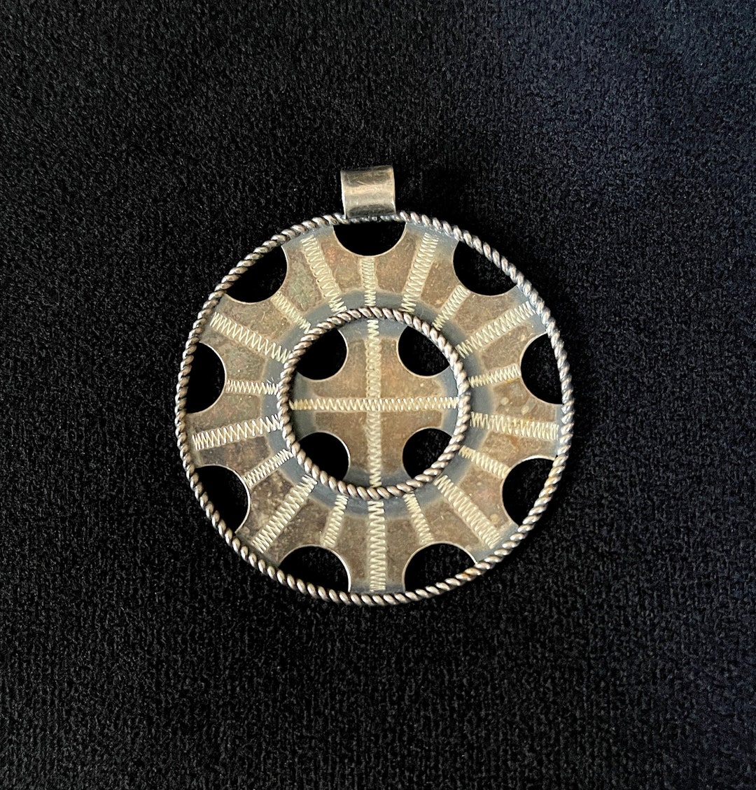 VTG Industrial Handmade Articulated Sun Gear Medallion, Oxydized ...