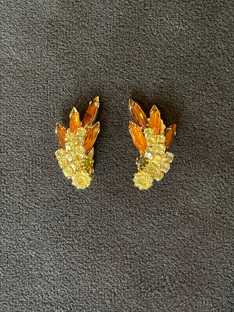 1950's Julianna Demi Parure Amber Olive Green Citrine - Etsy