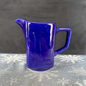 1970's KINGWOOD USA, Cobalt Mid Cent. Mod. Squarish Pitcher, 1/2 Qt ...
