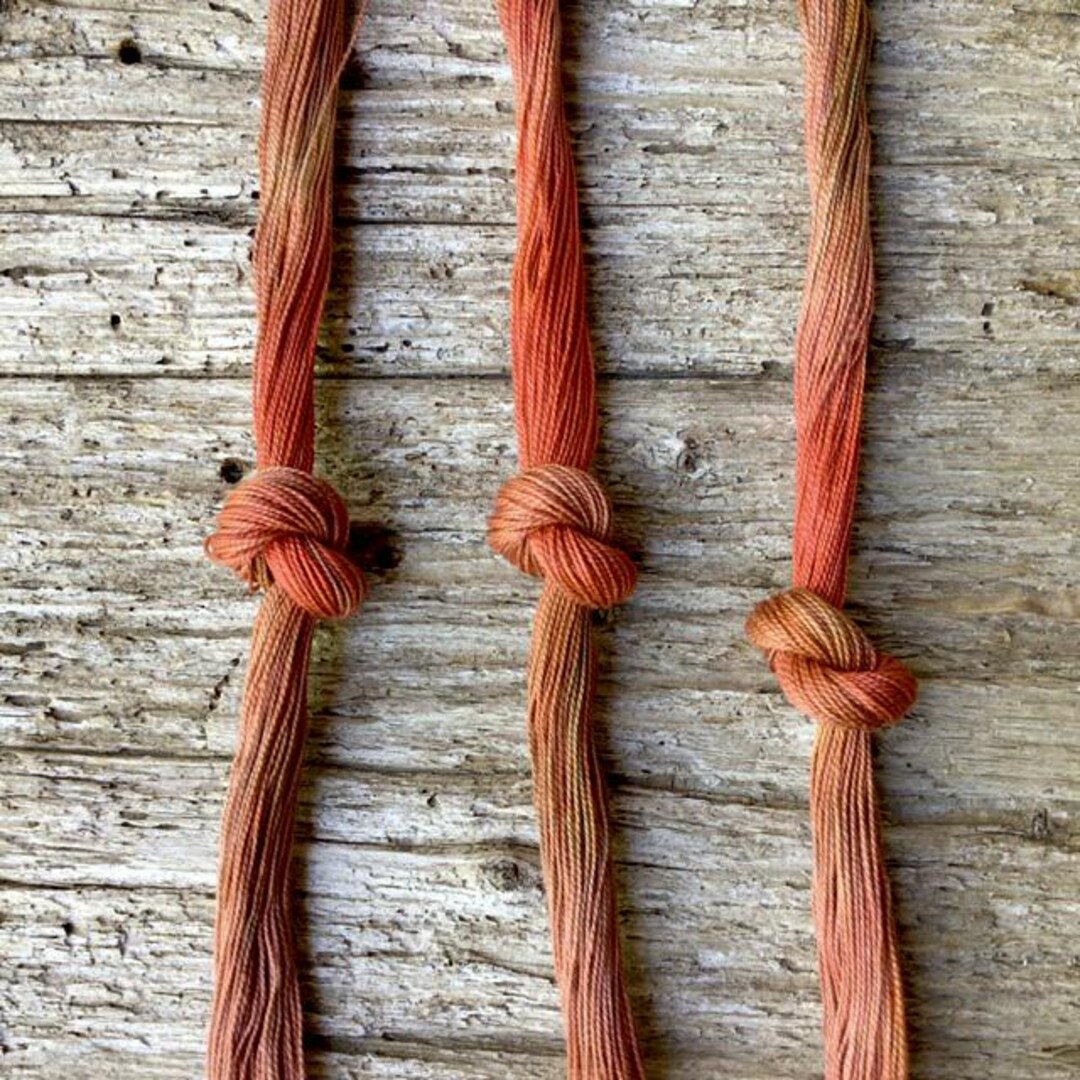 Size 12 Variegated Brown & Russet Hand Dyed Perle Cotton Thread for ...