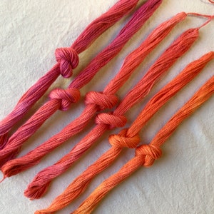 Size 5 Variegated Red Hand Dyed Perle Cotton Thread for Hand Stitching ...