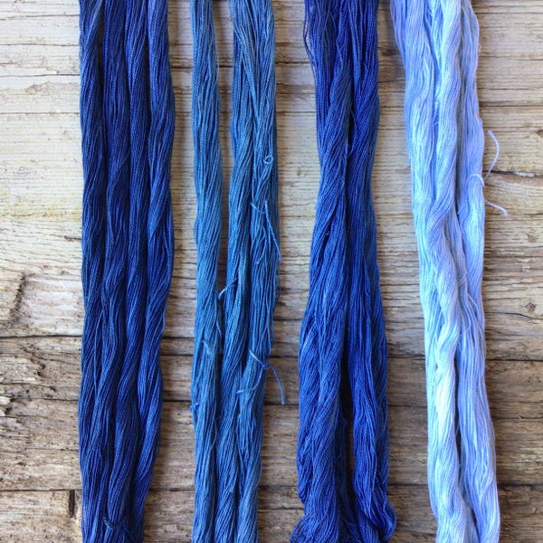 Indigo Dyed Yarn - Etsy
