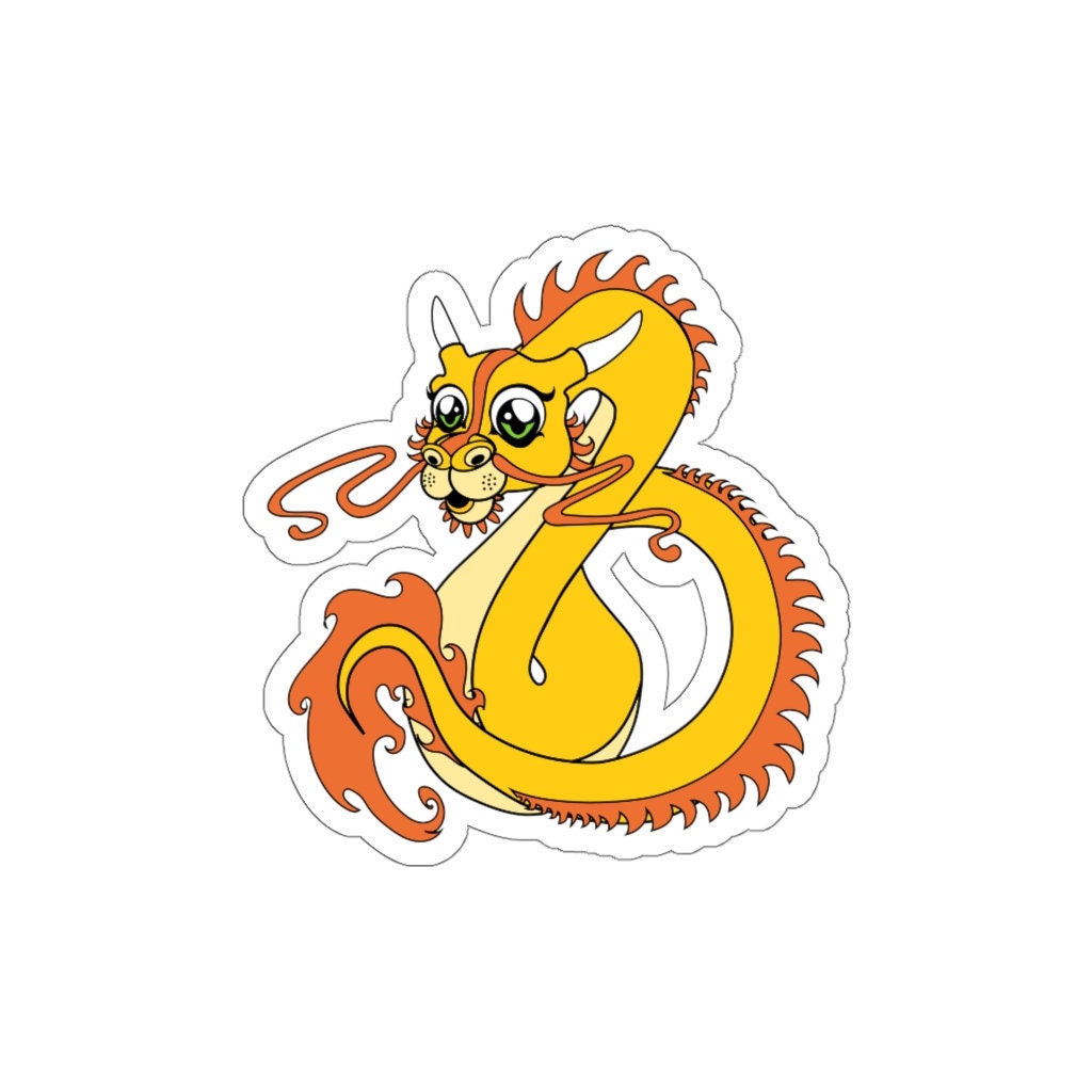 Cute Chinese Dragon Die-cut Stickers - Etsy
