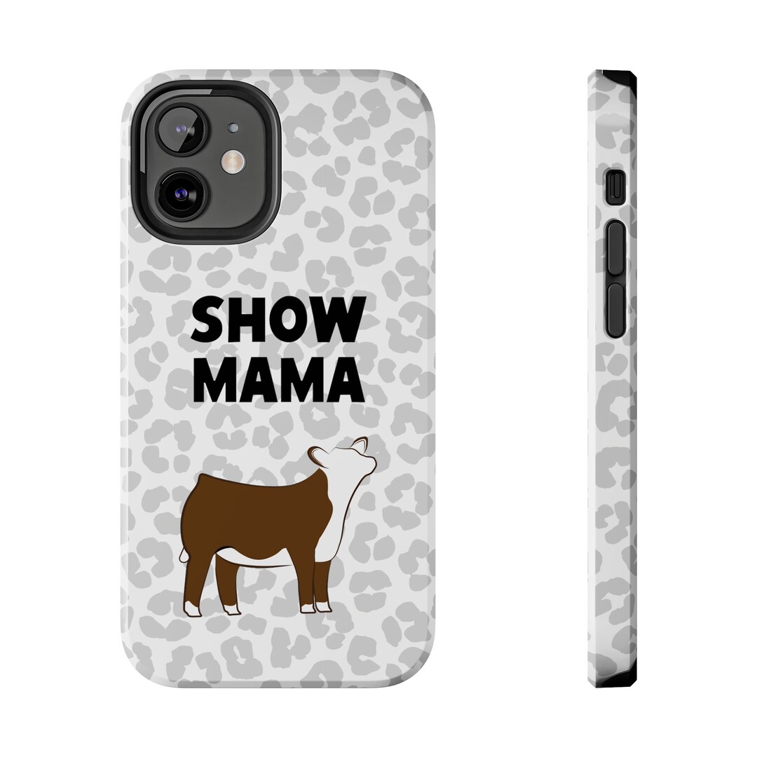 Show Mama Hereford Show Heifer Leopard Print Phone Cases | Livestock ...
