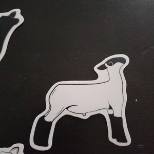 Show Lamb Die-cut Sticker: Livestock Vinyl Decal - Etsy