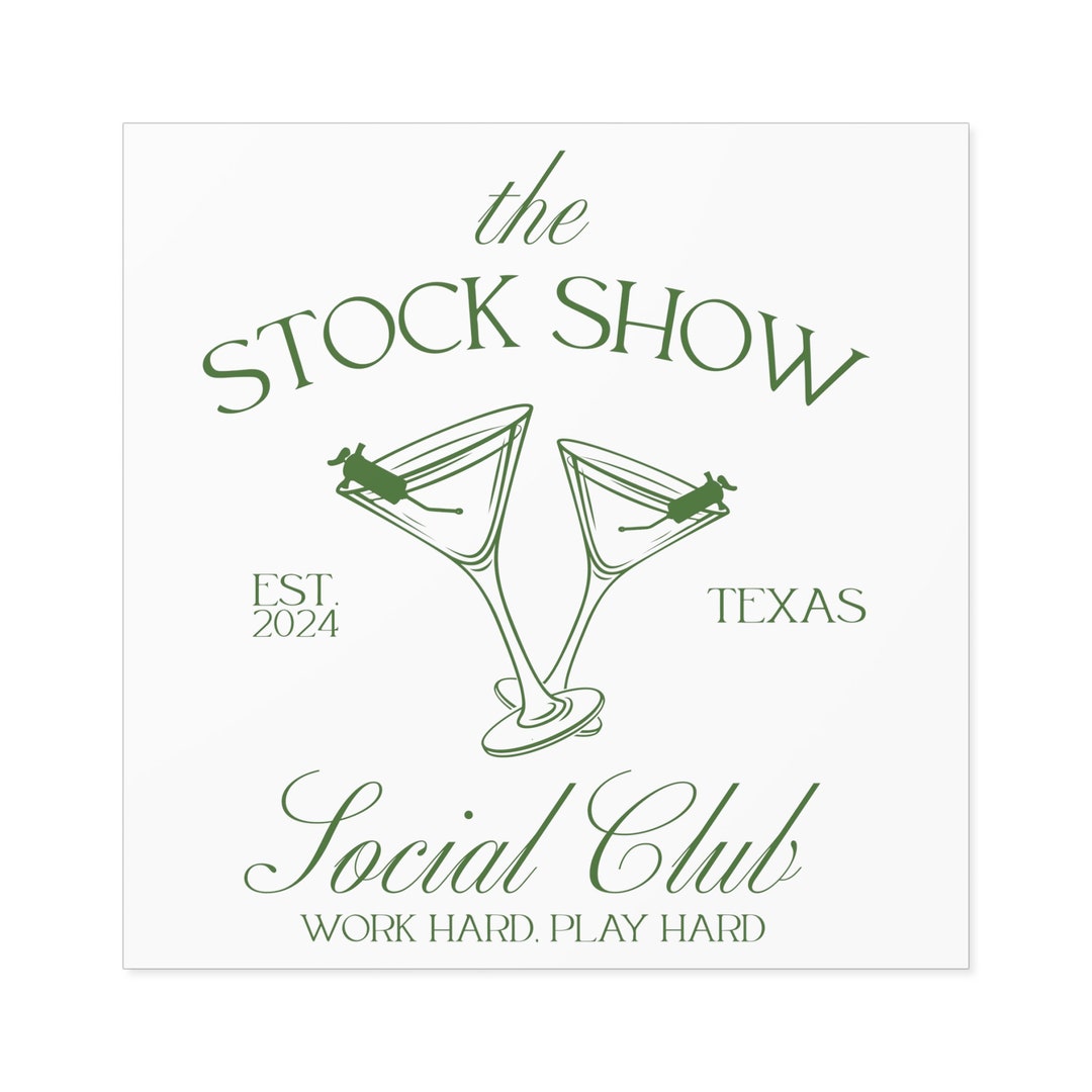 Stock Show Social Club Sticker: Livestock Country Club Decal - Etsy