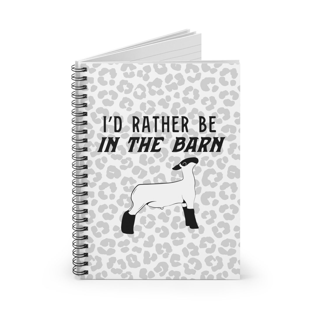 Show Lamb Leopard Print Spiral Notebook: "i'd Rather Be in a Barn" - Etsy