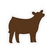 Red Angus Show Heifer Die-cut Sticker Livestock Sticker Show Livestock ...