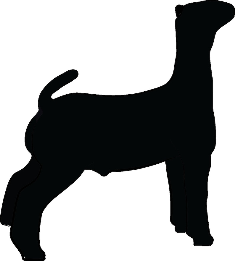 Show Goat Silhouette Digital Download | Livestock Show Embroidery File ...