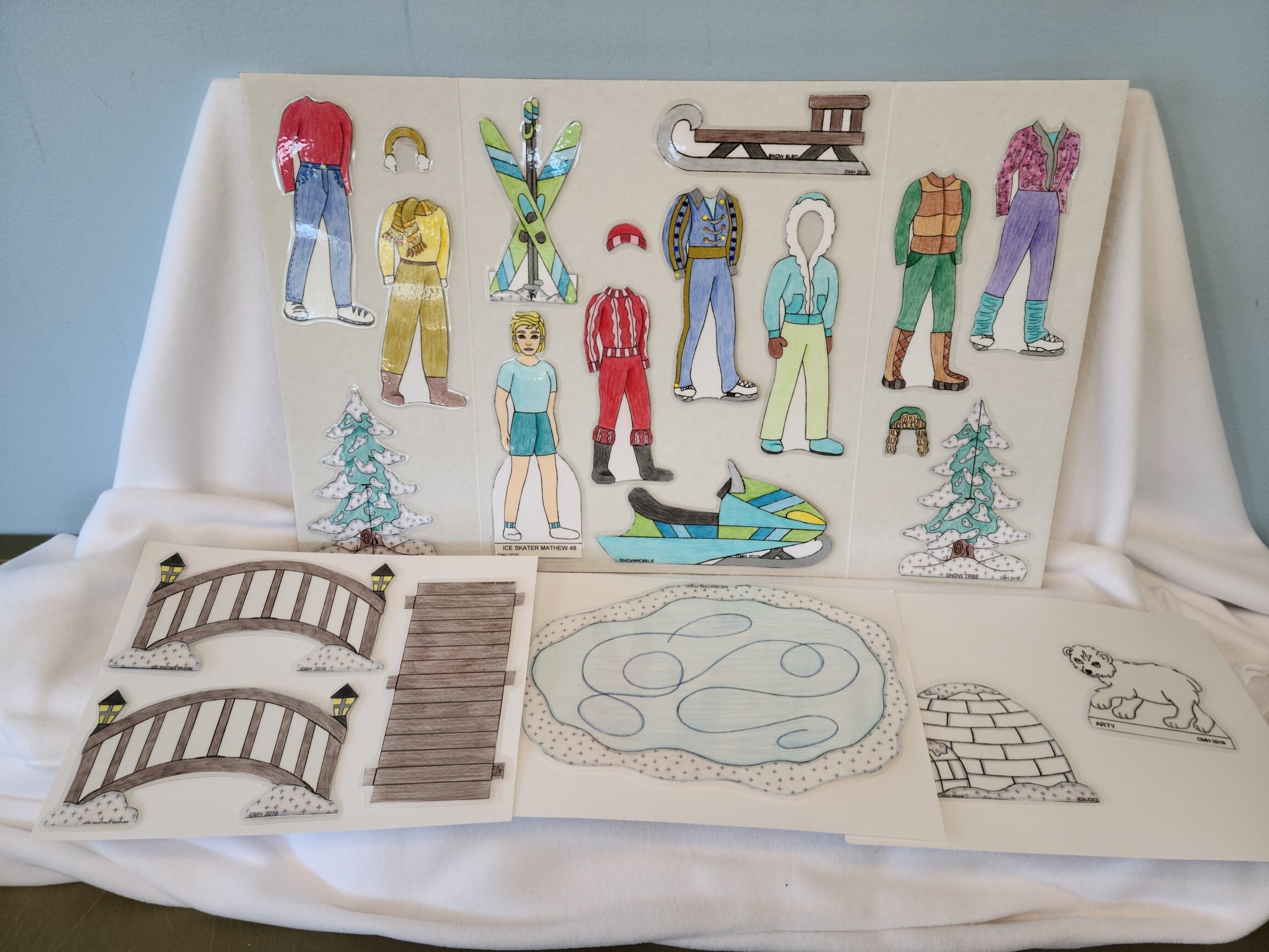 Ice Skater, Paper Doll, Printable, Coloring, Handmade, Dolls, Toys ...