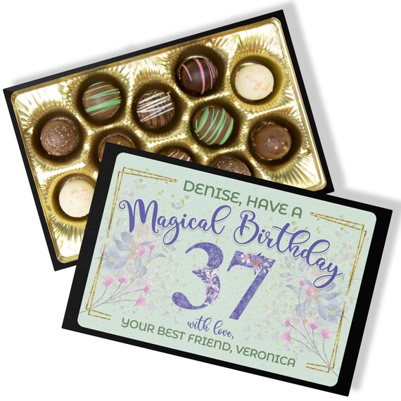 Personalized Birthday Chocolate Box Handmade Chocolate - Etsy