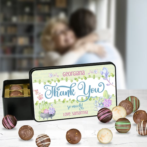 Personalized Thank You Chocolate Box Handmade Chocolate - Etsy