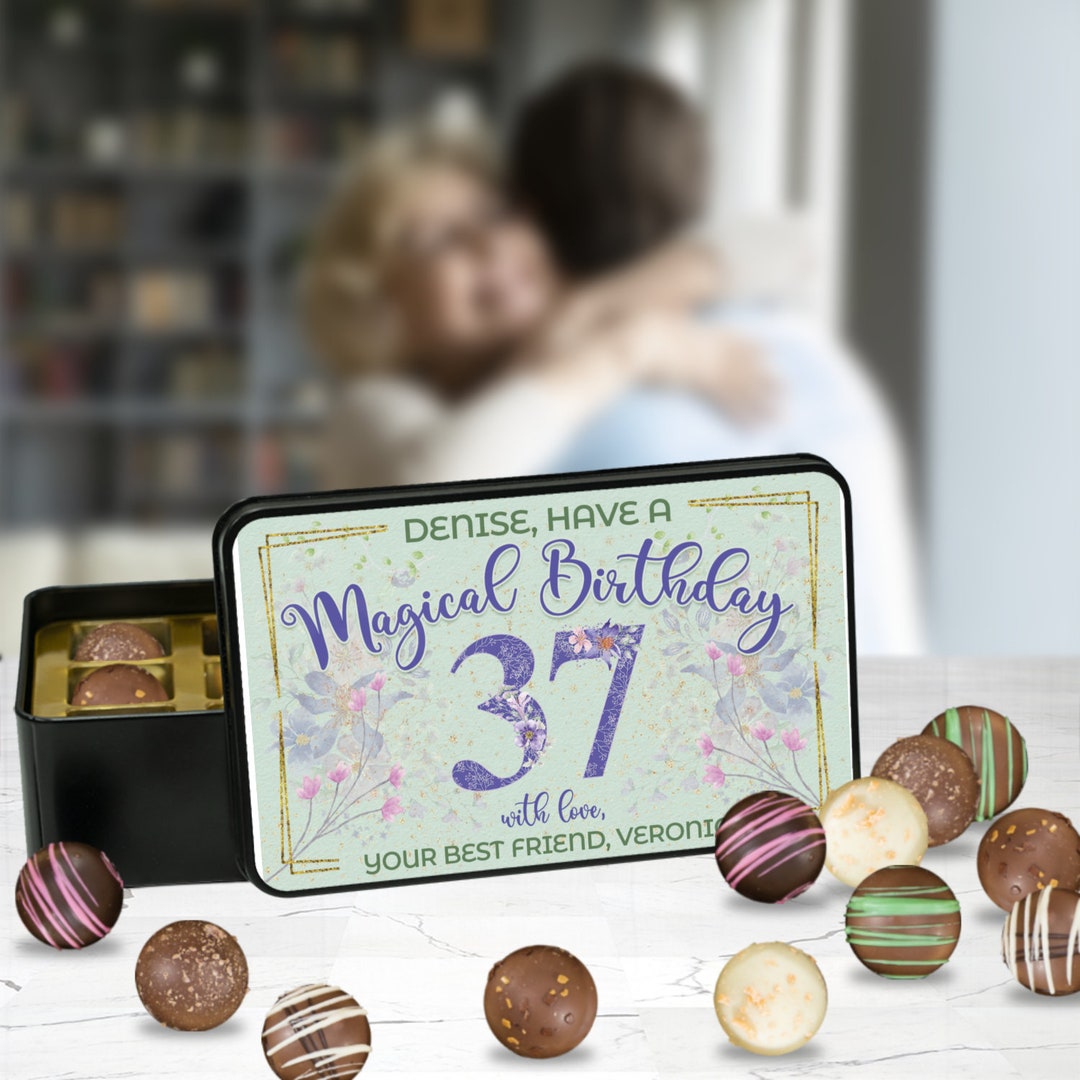 Personalized Birthday Chocolate Box - Handmade Chocolate Truffles ...