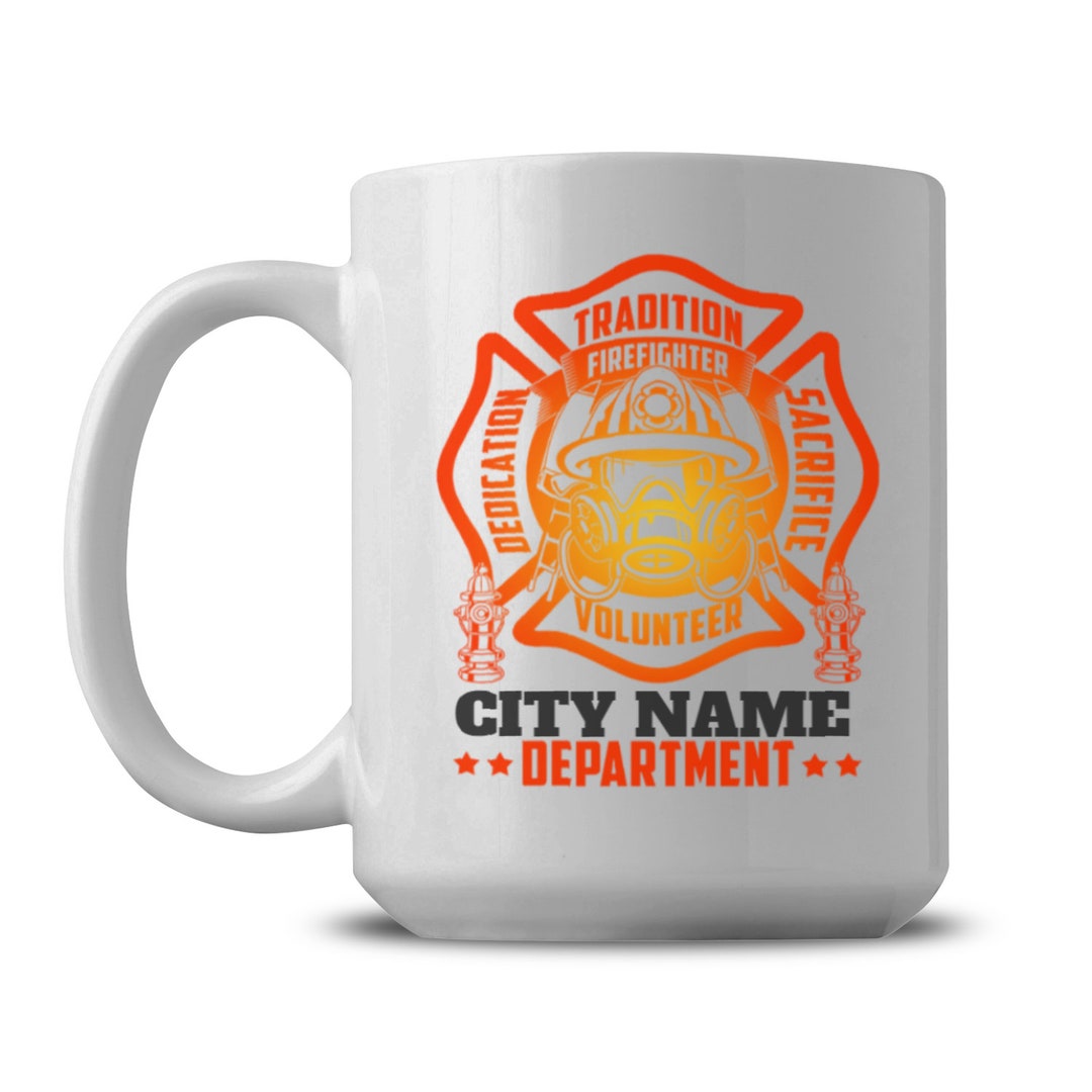 Personalized Fire Dept Mug - Firefighter Mug - Professional Mug ...