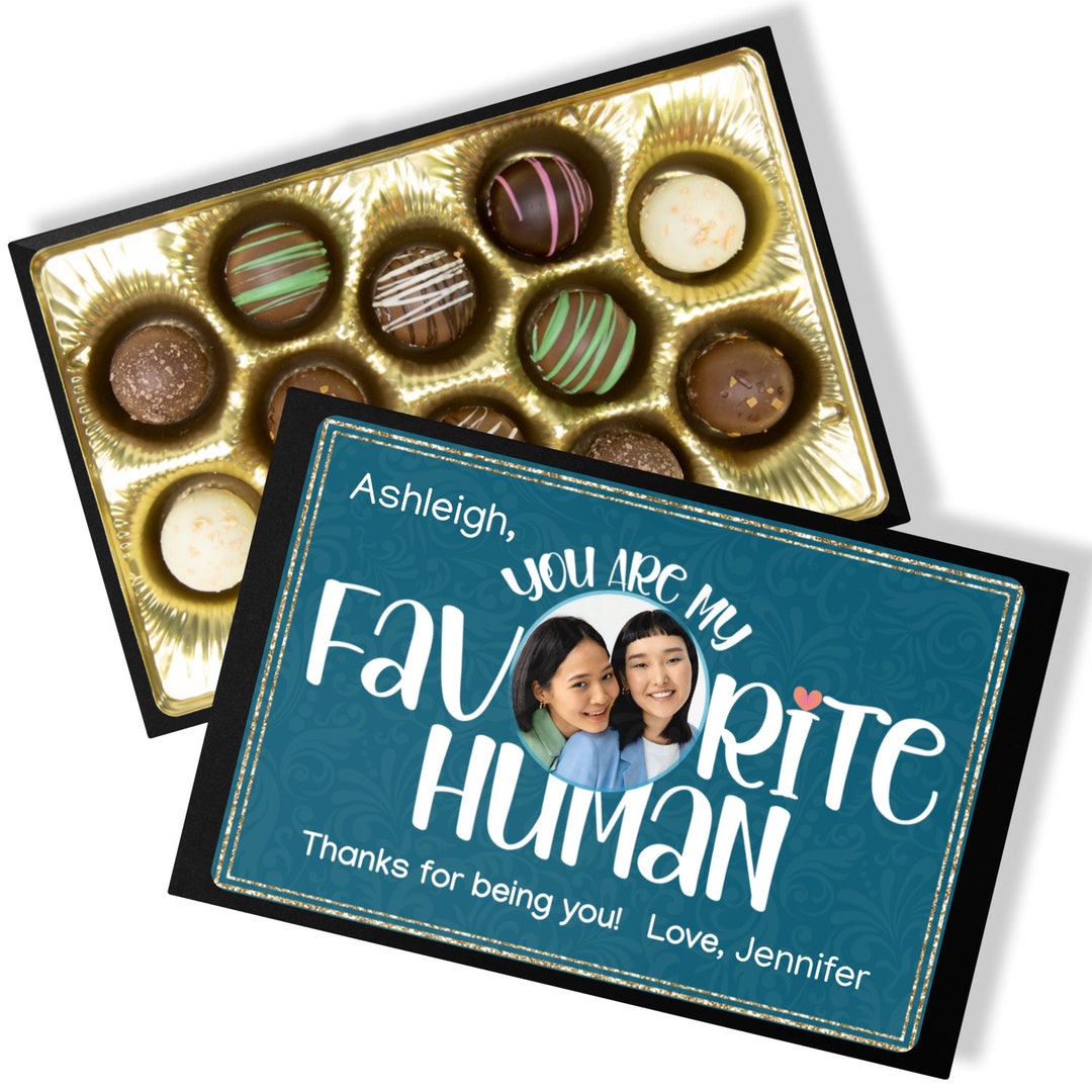 Personalized Favorite Human Chocolate Box - Handmade Chocolate Truffles ...