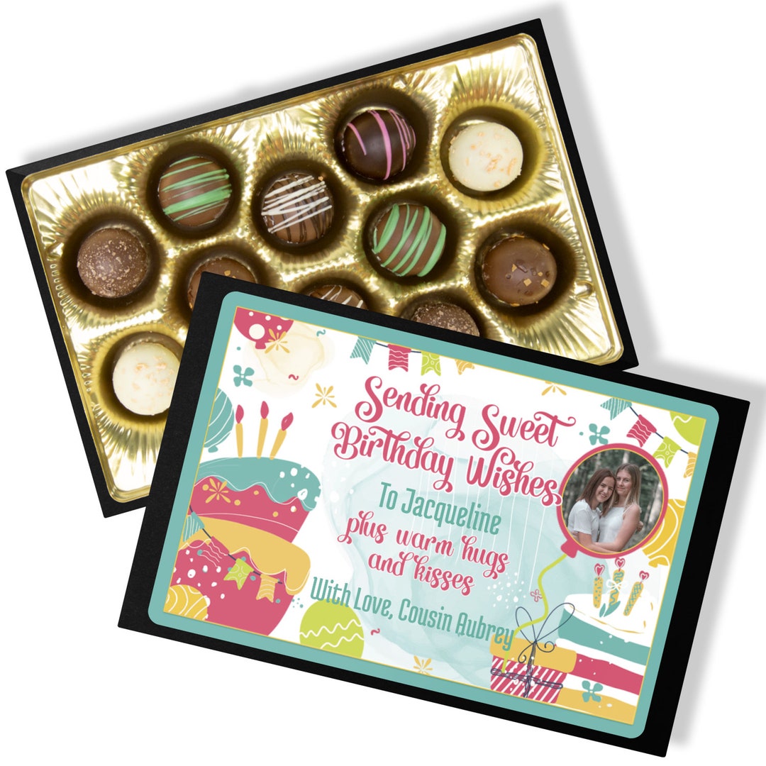 Personalized Sweet Birthday Wish Chocolate Box - Handmade Chocolate ...