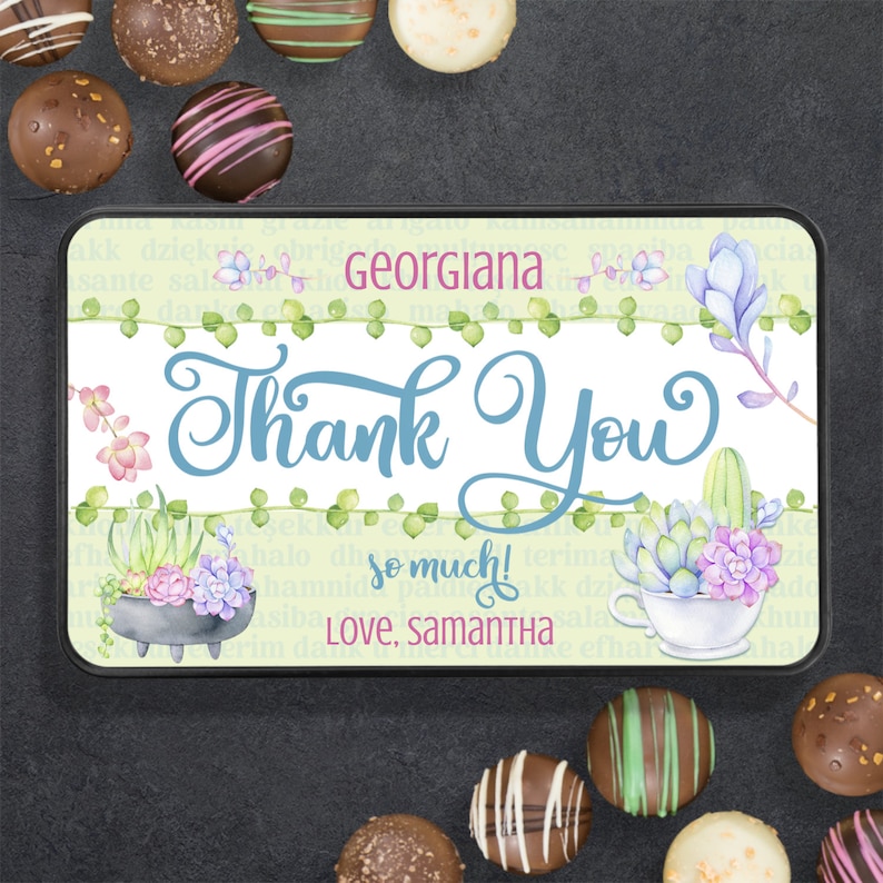 Personalized Thank You Chocolate Box Handmade Chocolate - Etsy