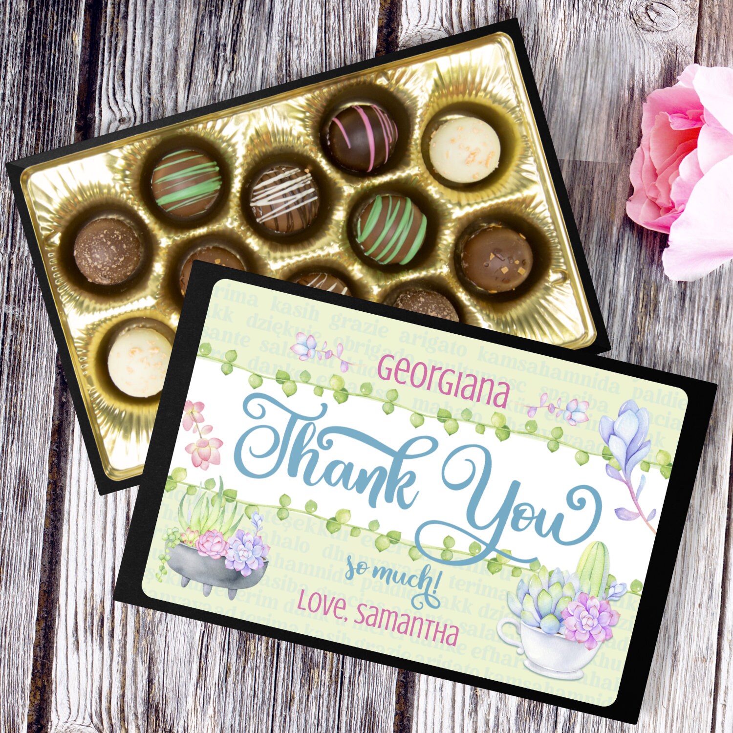 Personalized Thank You Chocolate Box Handmade Chocolate - Etsy