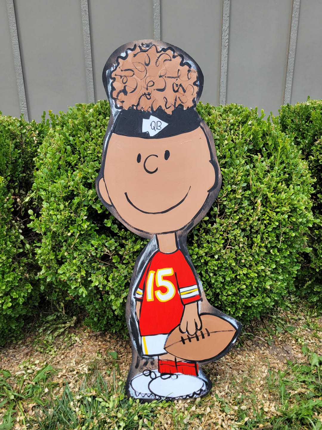 Chiefs Peanuts Style Yard Art - Etsy