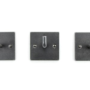 Industrial Hook, Square Base | Modern Rustic Coat Hook, Wall Mounted ...