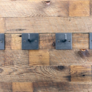 Industrial Hook, Square Base | Modern Rustic Coat Hook, Wall Mounted ...