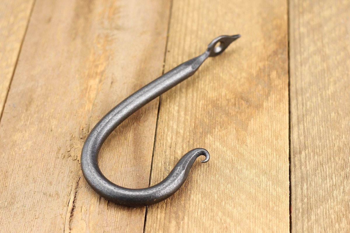 Classic Wall Hook One Coat Hook Hand Forged Wrought Iron | Etsy UK