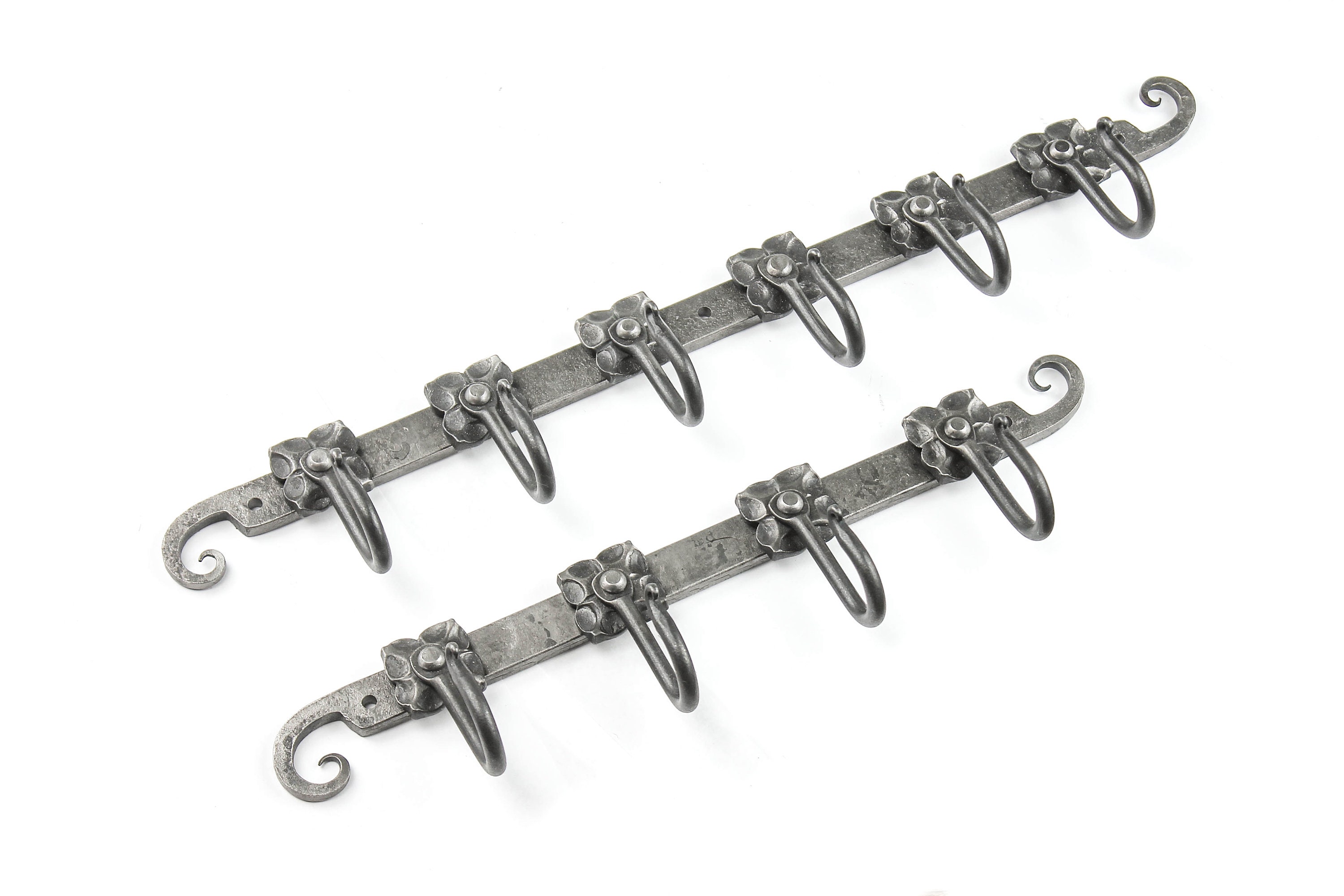 Rustic Flower Hanger Key Rack Jewelry Organizer Hammered | Etsy