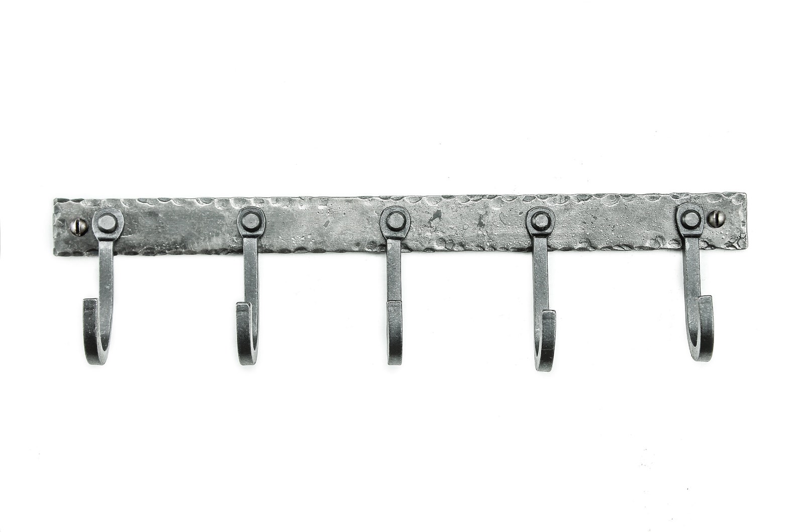Hand Forged Wrought Iron Key Rack, Rustic Wall Mounted Organizer With ...