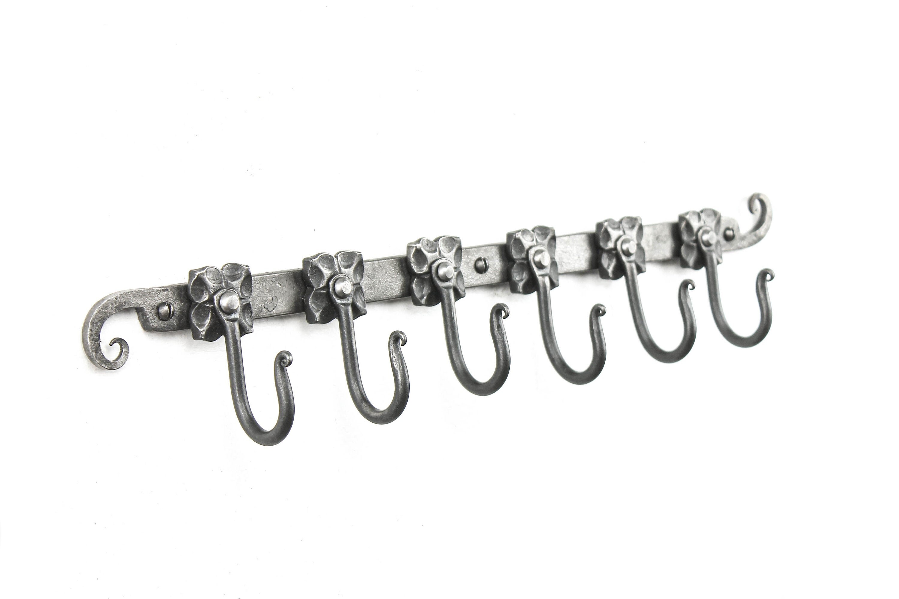 Rustic Flower Hanger Key Rack Jewelry Organizer Hammered | Etsy