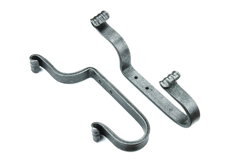 Double Wall Hook Fishtail Style Rustic Modern Wrought Iron - Etsy