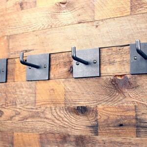 Industrial Hook, Square Base | Modern Rustic Coat Hook, Wall Mounted ...