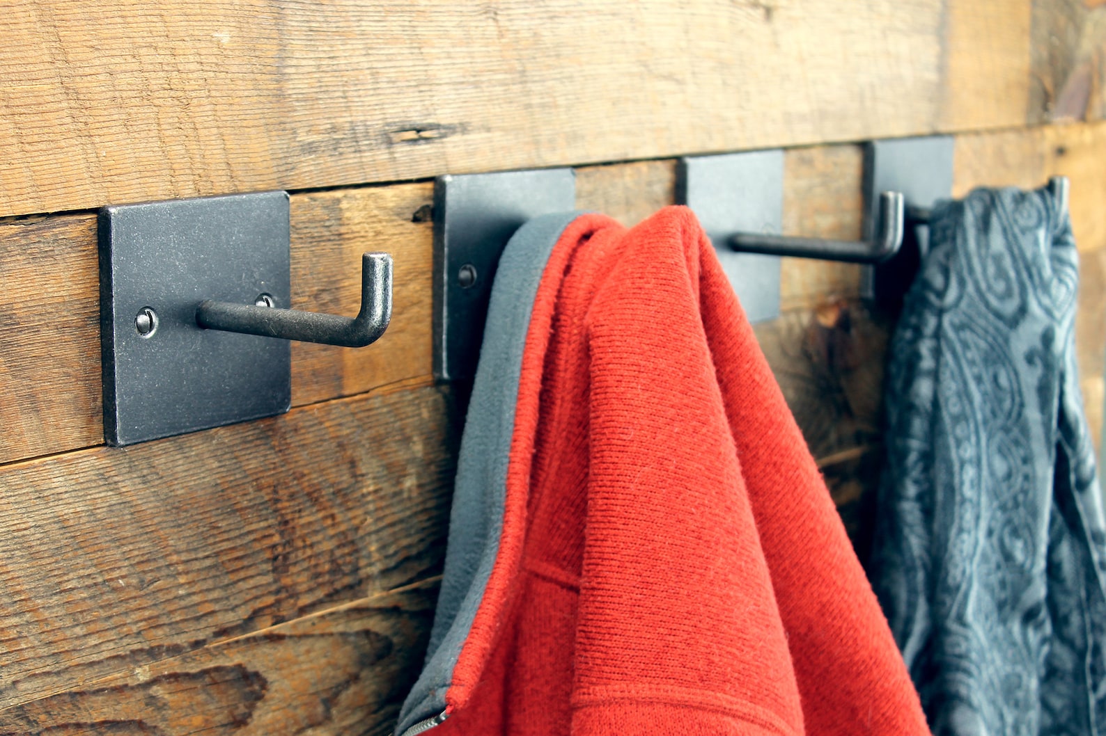 Industrial Hook Square Base Modern Rustic Coat Hook Wall | Etsy