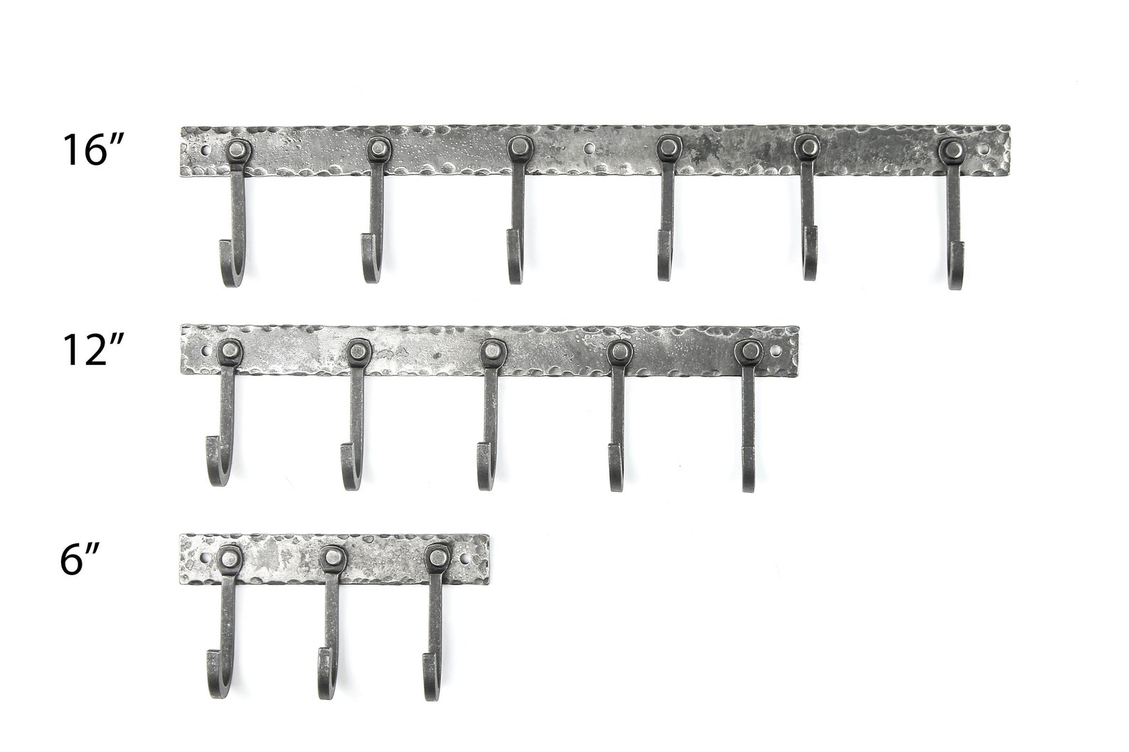 Rustic Key Rack Square Hooks Wall Mounted Jewelry Organizer - Etsy