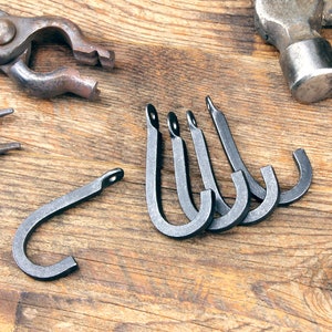 Small Key Hook, Square | Rustic Modern Jewelry Hanger, Blacksmith Made ...