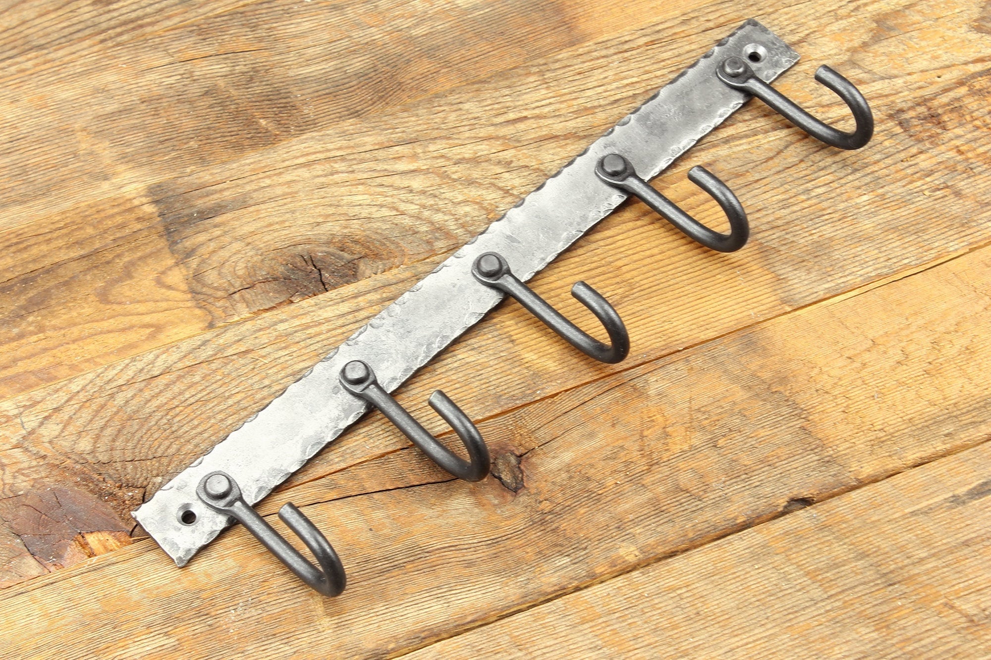 Forged Key Rack Round Hooks Wall Mounted Jewelry Organizer - Etsy