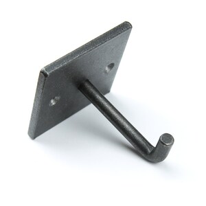 Industrial Hook, Square Base | Modern Rustic Coat Hook, Wall Mounted ...