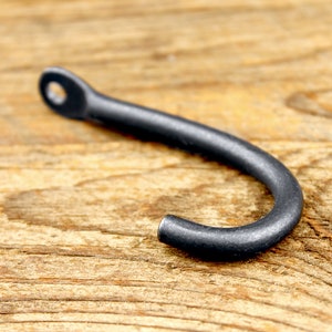 Small Key Hook, Round | Rustic Modern Jewelry Hanger, Blacksmith Made ...
